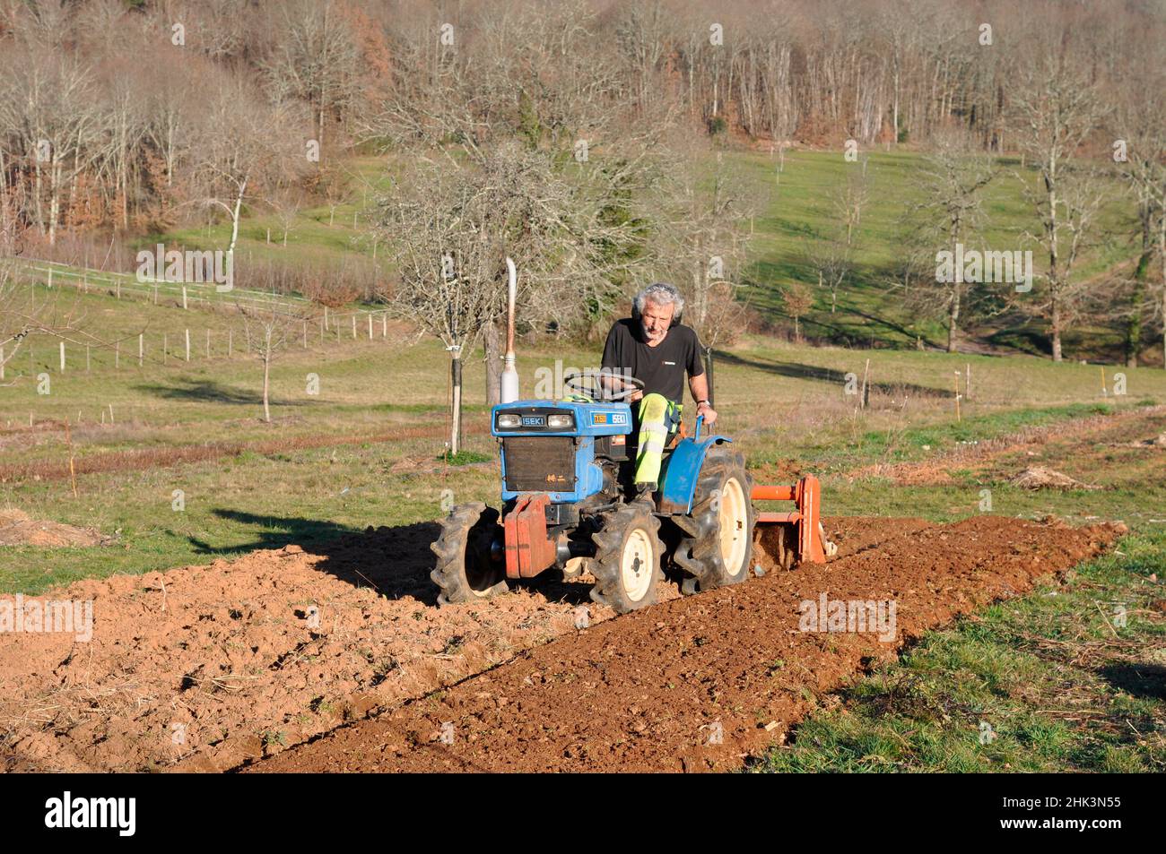 Tractor rotavator soil hi-res stock photography and images - Alamy