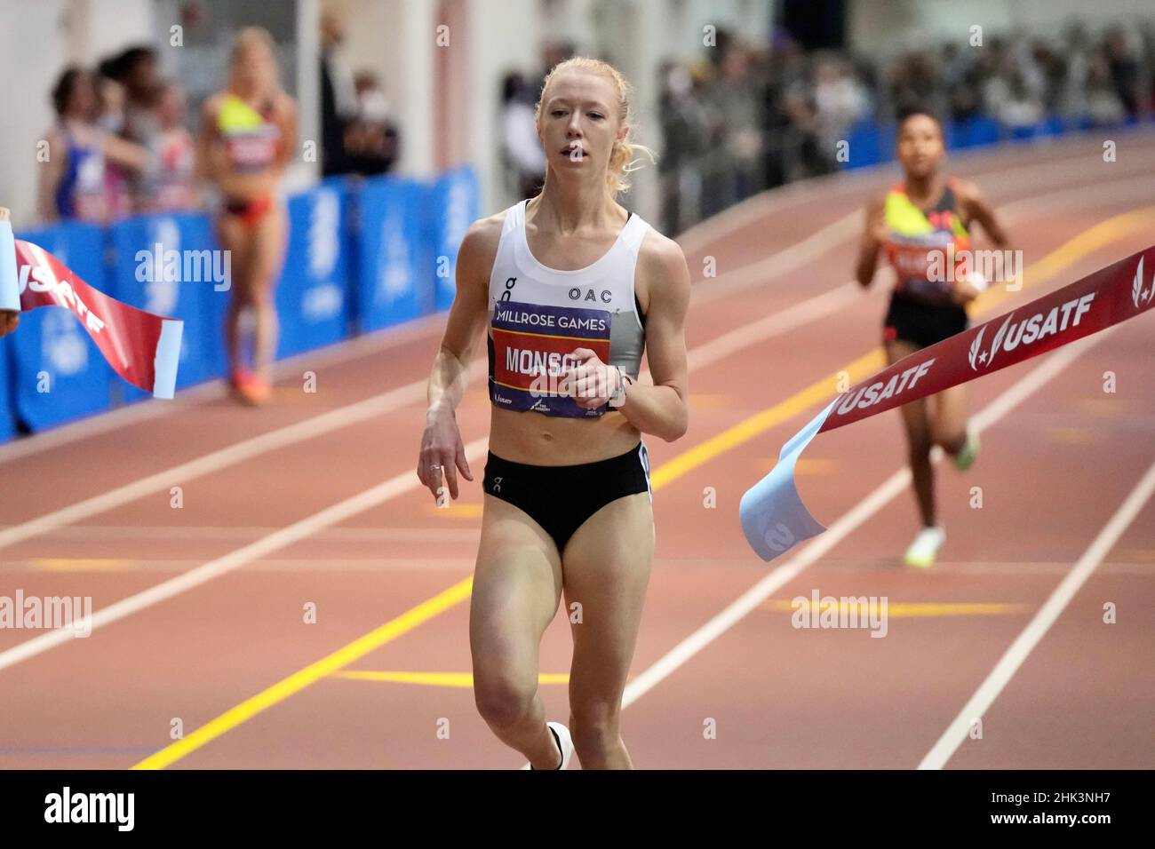 New York, United States. 29th Jan, 2022. Alicia Monson (USA) wins the ...