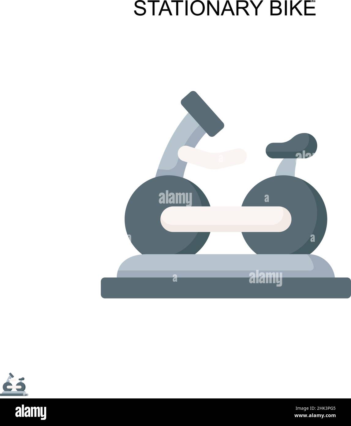 Stationary bike Simple vector icon. Illustration symbol design template ...