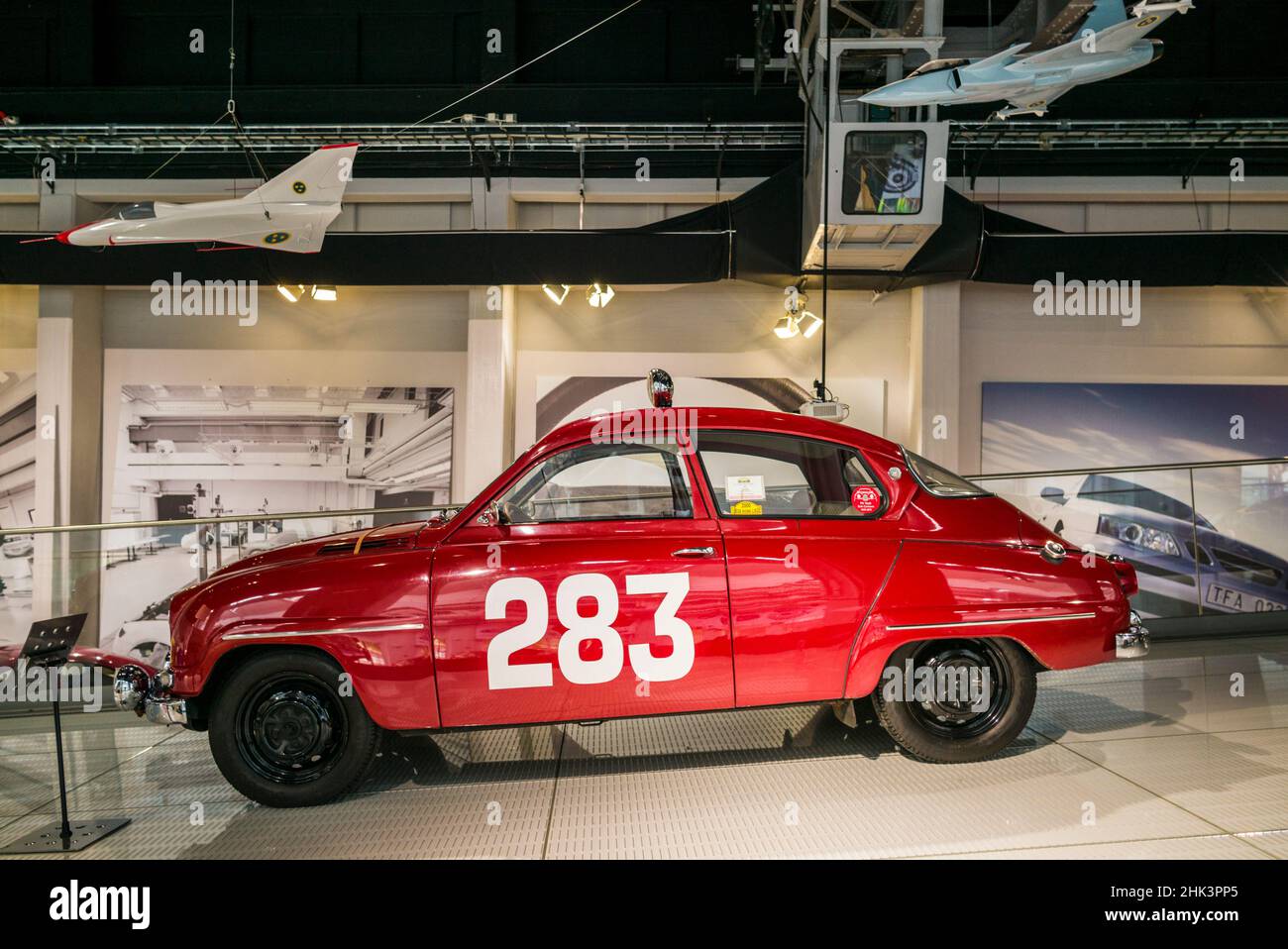 Sweden, Vastragotland, Trollhattan, Saab Car Museum, SAAB 96 Monte ...