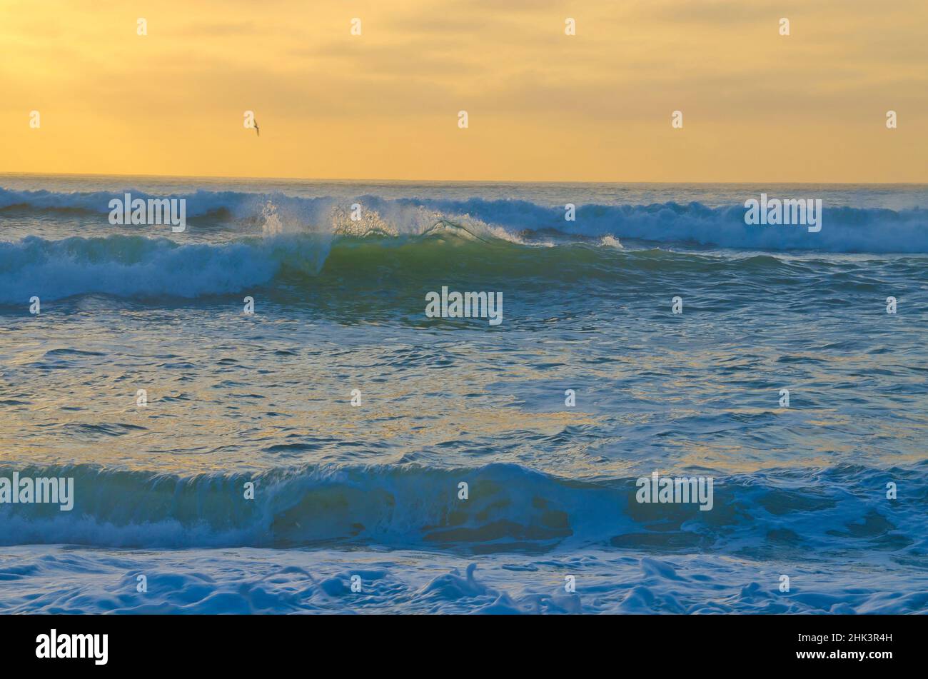 Large Waves on Rockaway Beach, Pacifica, California, USA Stock Photo ...