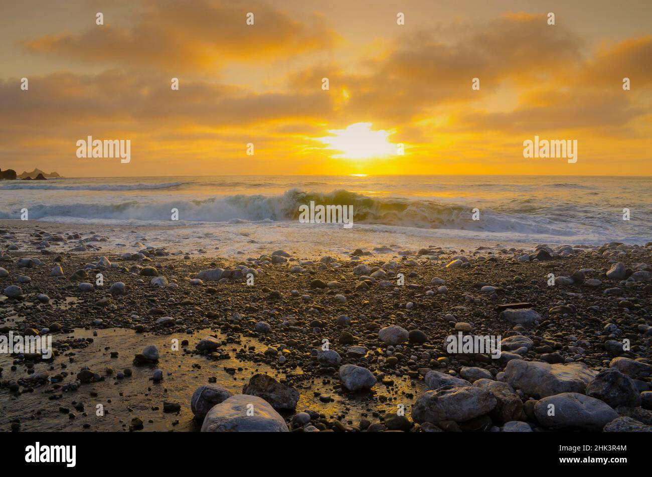 Rockaway Beach Sunset, Pacifica, California, USA Stock Photo - Alamy
