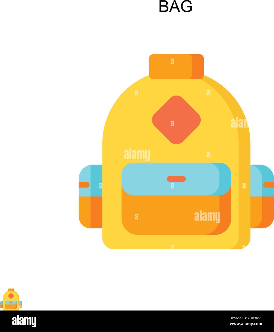 Bag Simple vector icon. Illustration symbol design template for web ...