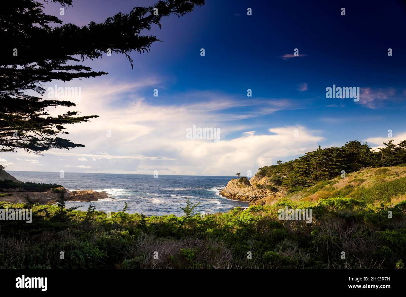 Sunset, Point Lobos State Natural Reserve, California, USA Stock Photo ...