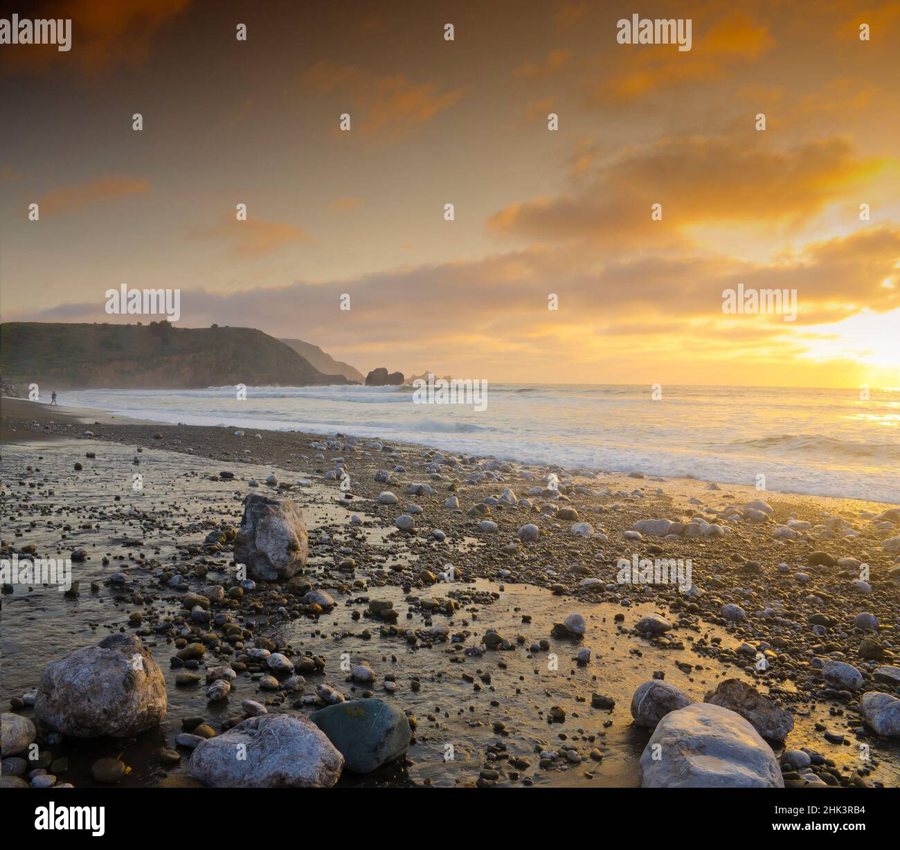 Rockaway Beach Sunset, Pacifica, California, USA Stock Photo - Alamy
