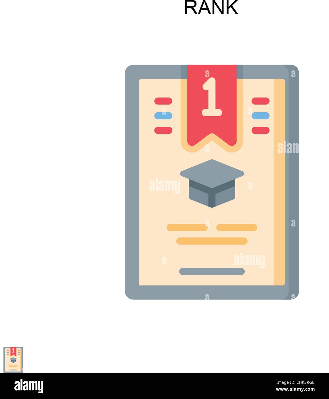 Rank Simple vector icon. Illustration symbol design template for web ...