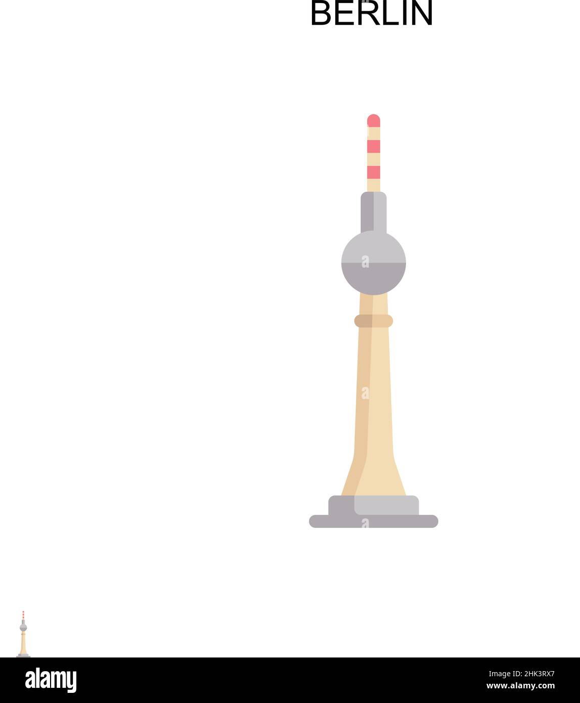 Berlin Simple vector icon. Illustration symbol design template for web ...