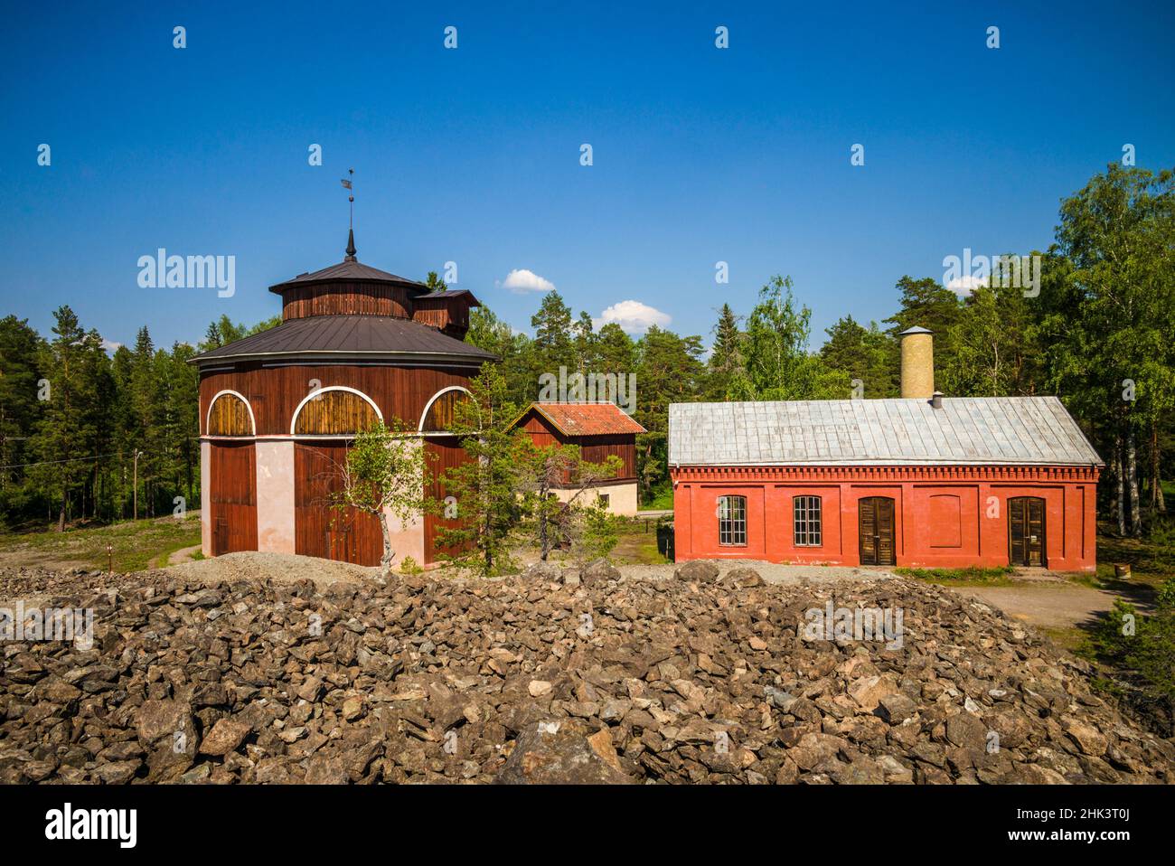 Sweden, Vastmanland, Sala, Sala Silvergruva silver mine, mine buildings ...