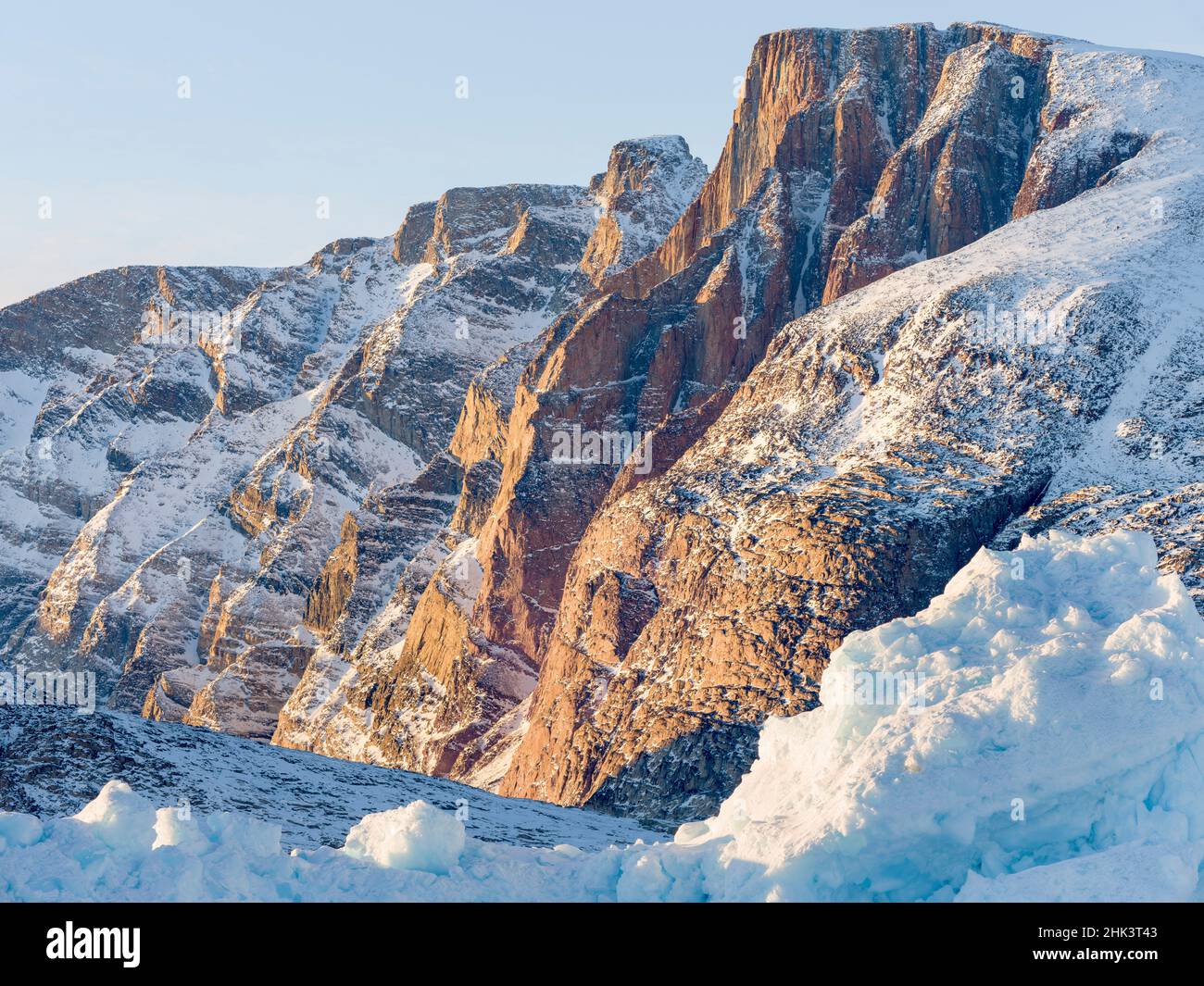 Icebergs in front of Appat Island, frozen into the sea ice of the ...
