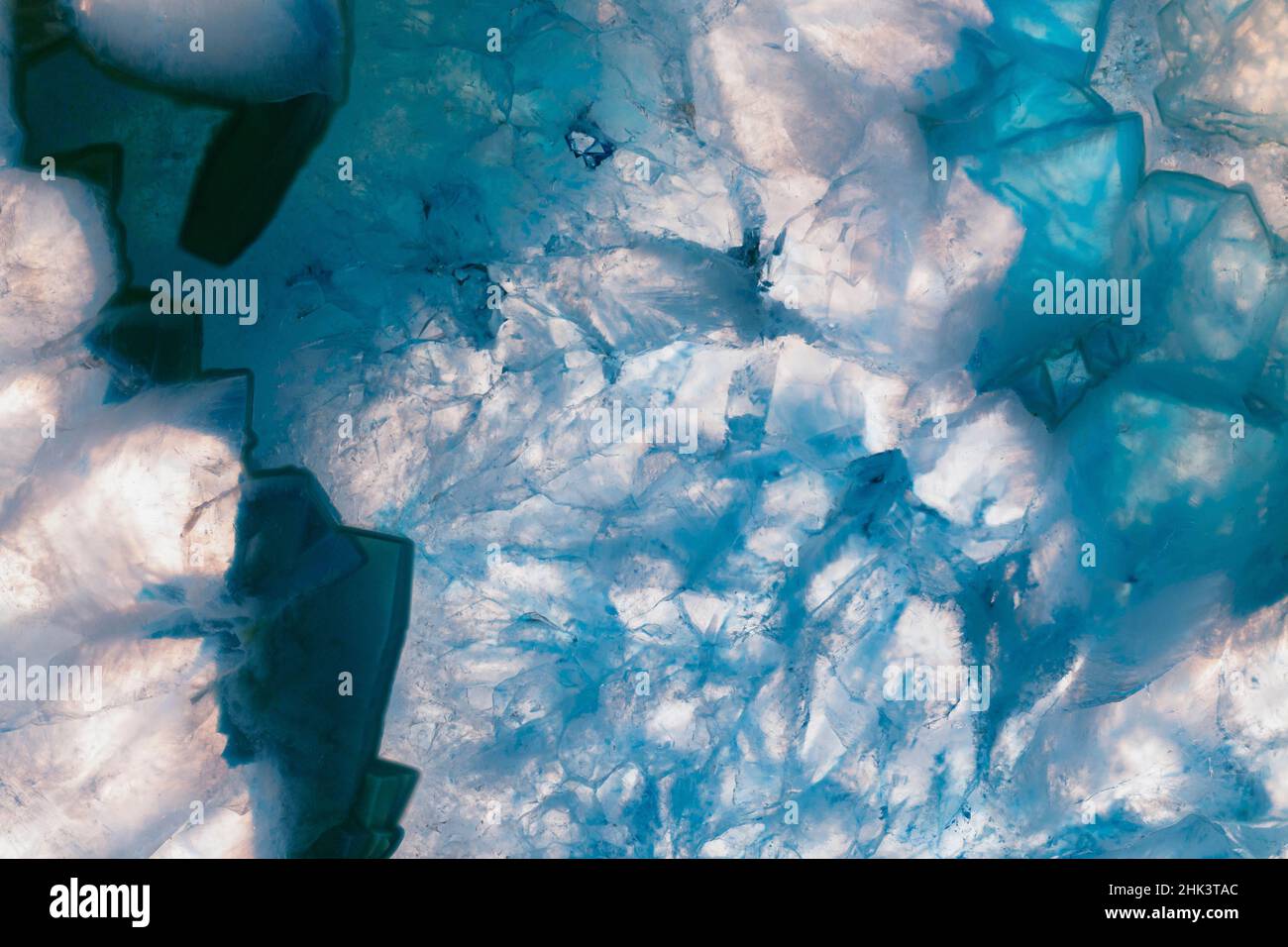 Sliced rock crystals of a geode Stock Photo - Alamy