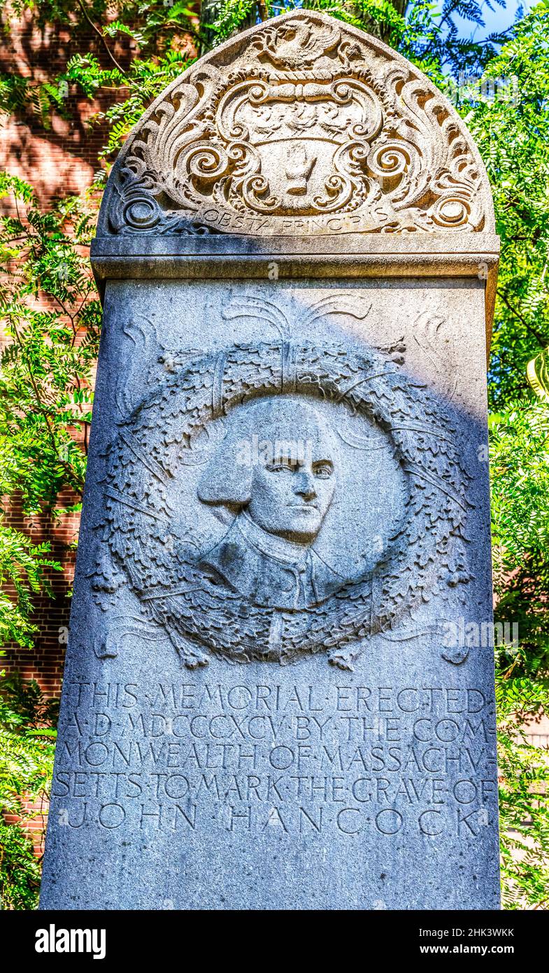 John Hancock Grave, signer Declaration of Independence, Granary Burying ...