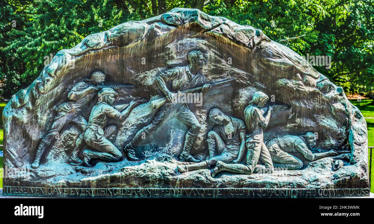 Lexington Minute Men Bronze Relief Battle Green Massachusetts by Bashka ...