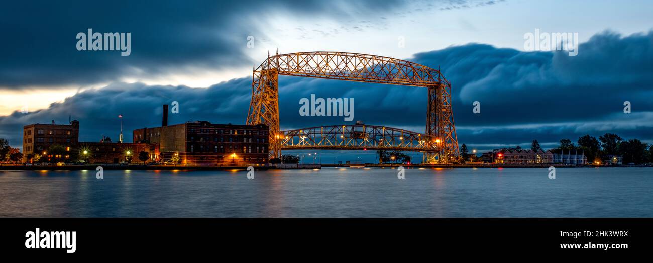 USA, Minnesota, Duluth, Park Point, Boardwalk over Dunes Stock Photo ...