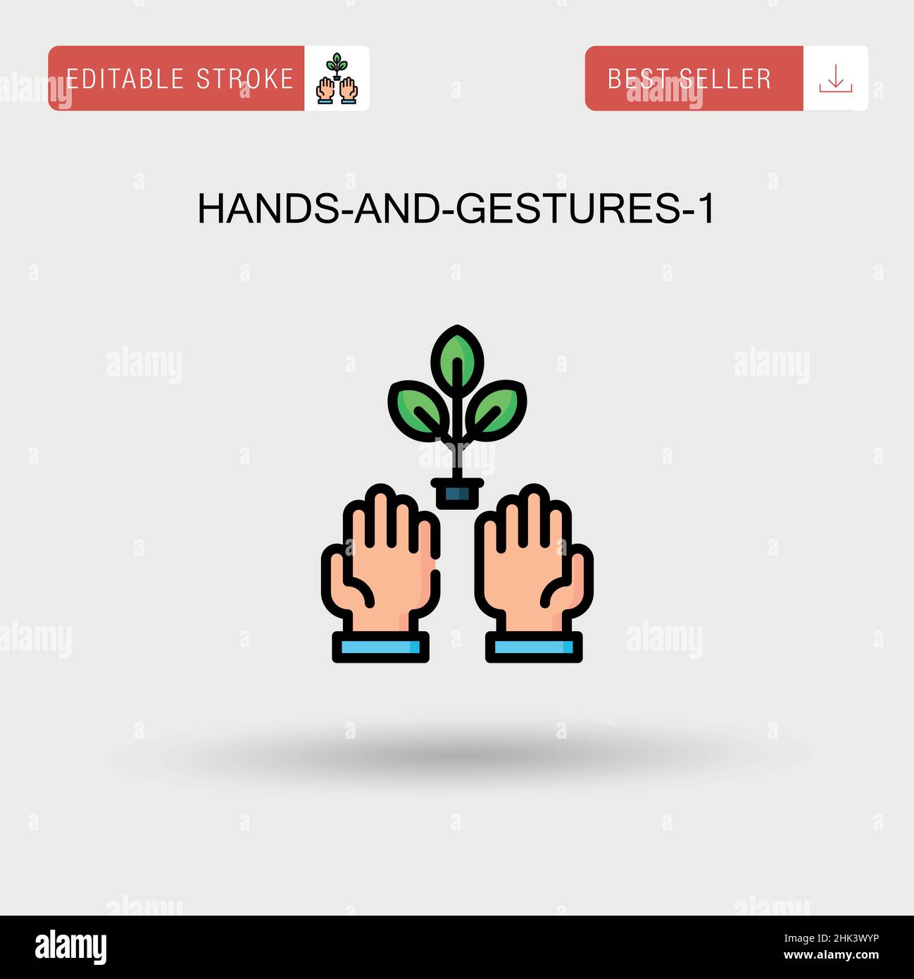 Hand showing number two arm Stock Vector Images - Alamy