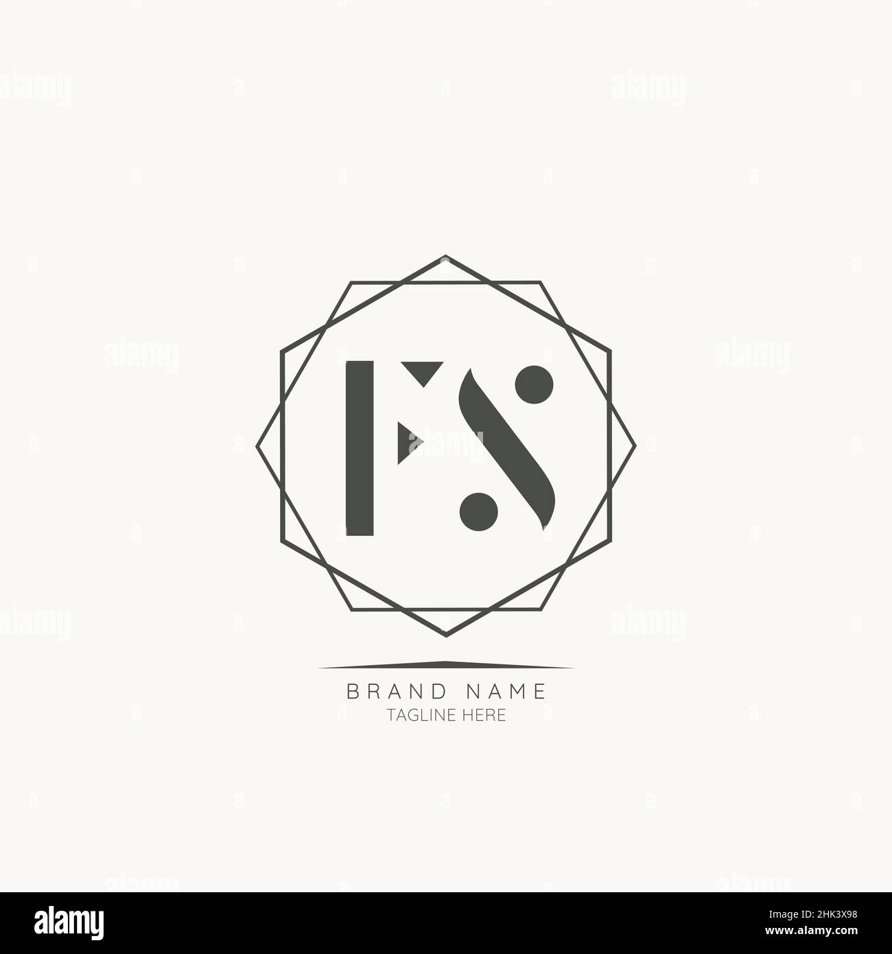Modern Luxury FS Letter Business Logo Design Alphabet Icon Vector ...