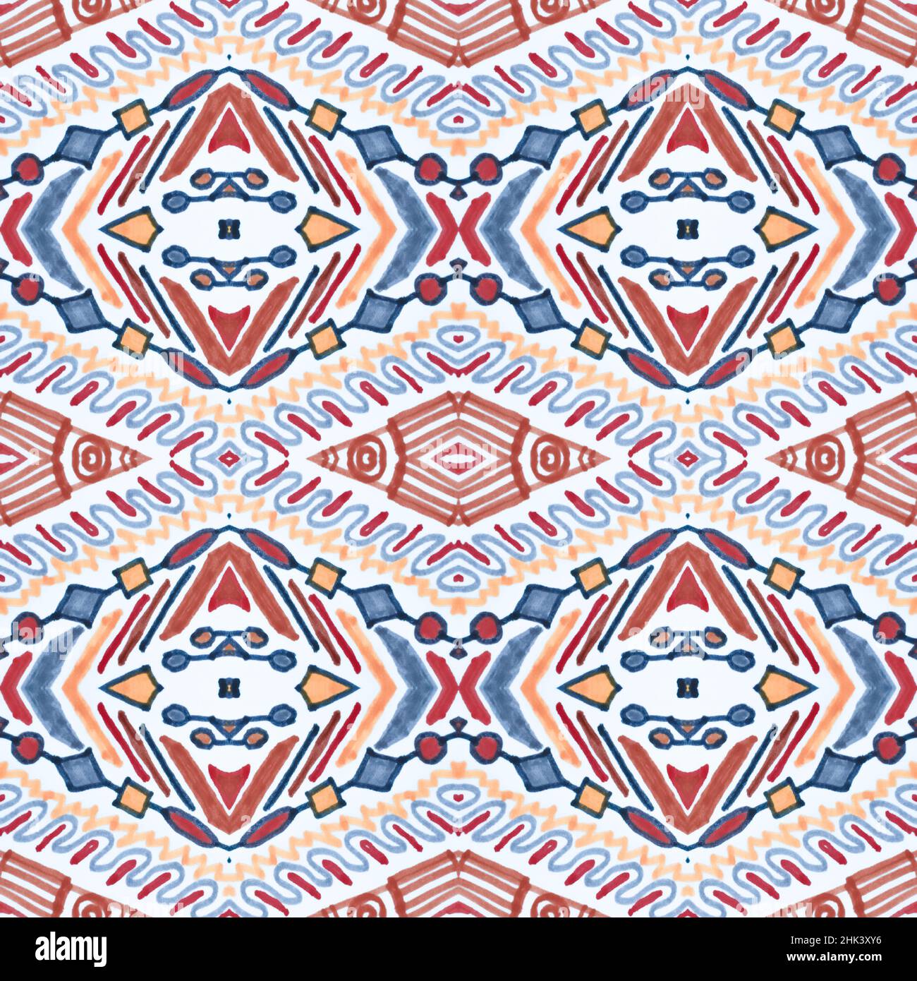 American pattern. Seamless ethnic background Stock Photo - Alamy