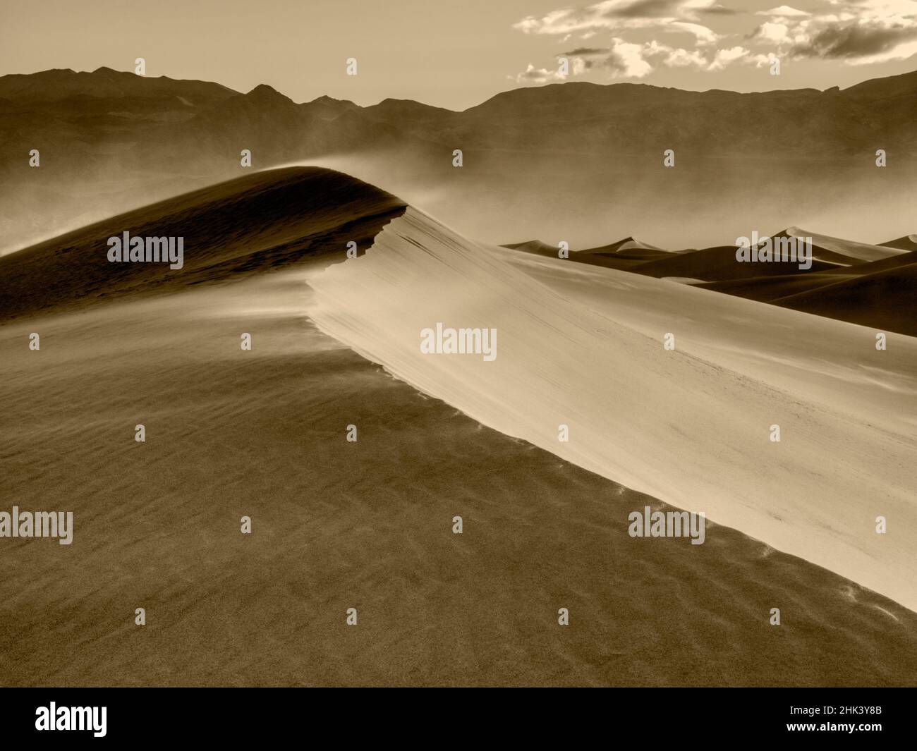 USA, California. Death Valley National Park, Mesquite Flats Sand Dunes ...