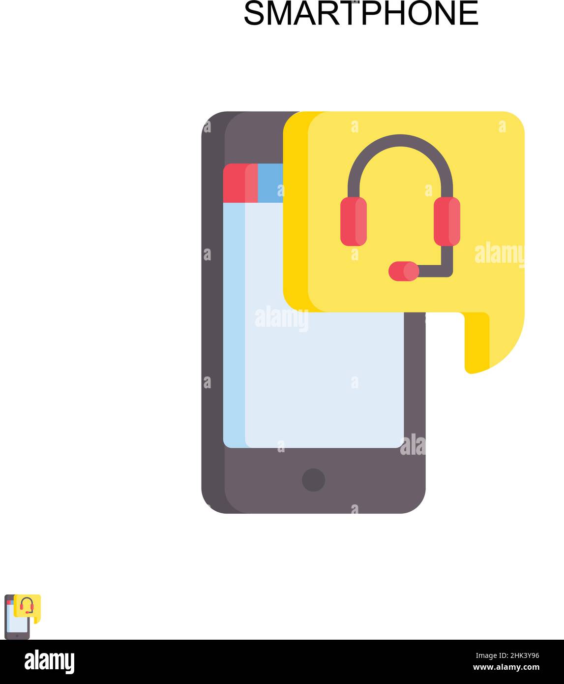 Smartphone Simple vector icon. Illustration symbol design template for ...