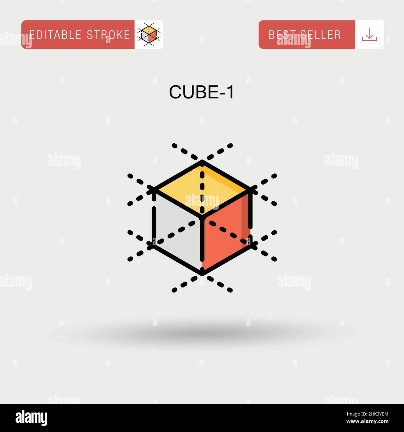 Cube-1 Simple vector icon Stock Vector Image & Art - Alamy