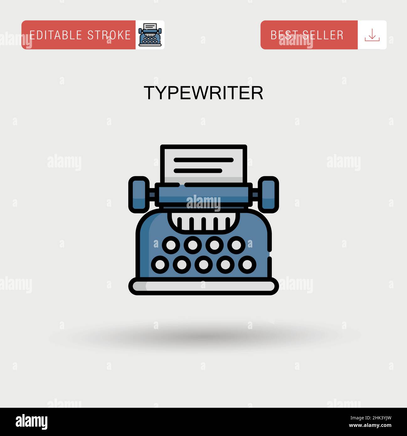 Typewriter Simple vector icon Stock Vector Image & Art - Alamy