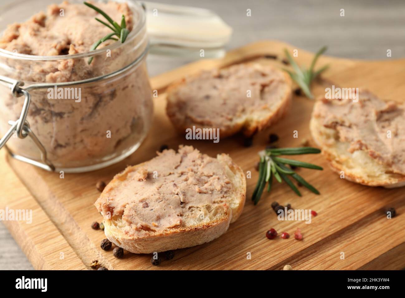 Concept of tasty food with pate sandwiches, close up Stock Photo - Alamy