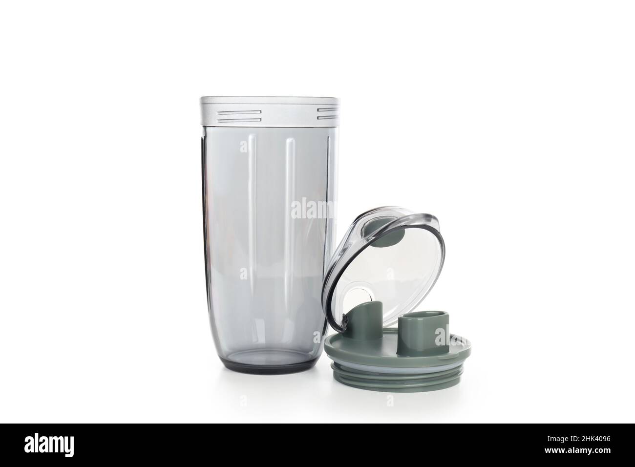 Empty sports shaker isolated on white background Stock Photo - Alamy