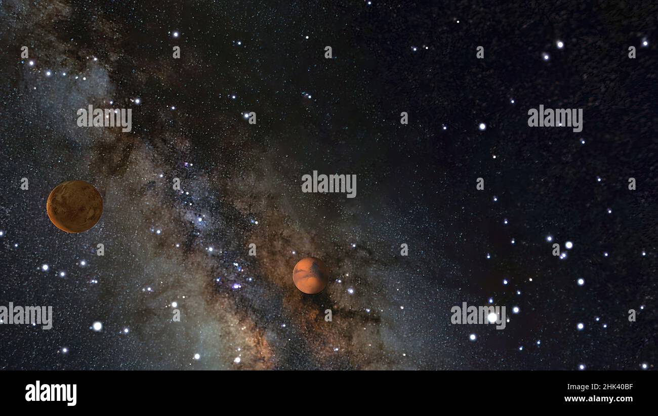 Infinite universe, outer space, stars and planets Stock Photo - Alamy