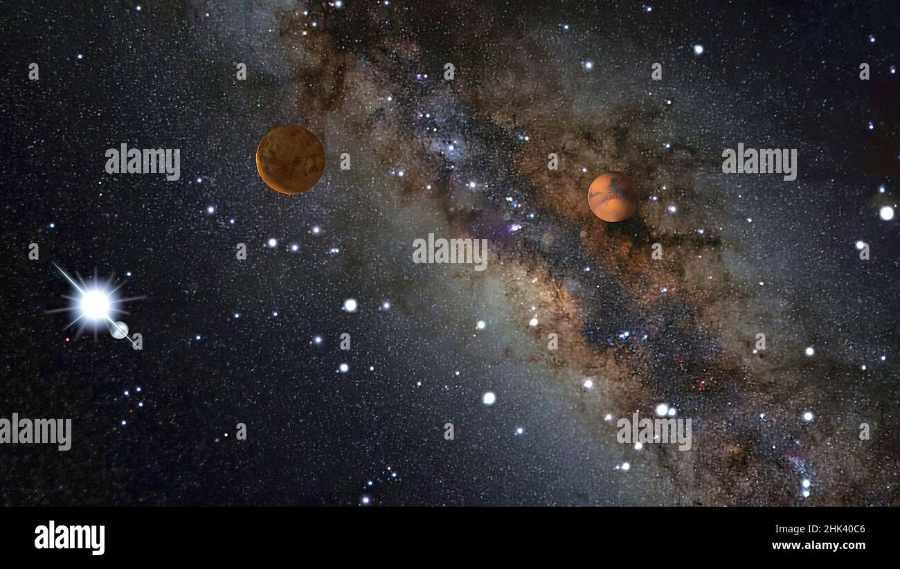 Infinite universe, outer space, stars and planets for science and ...