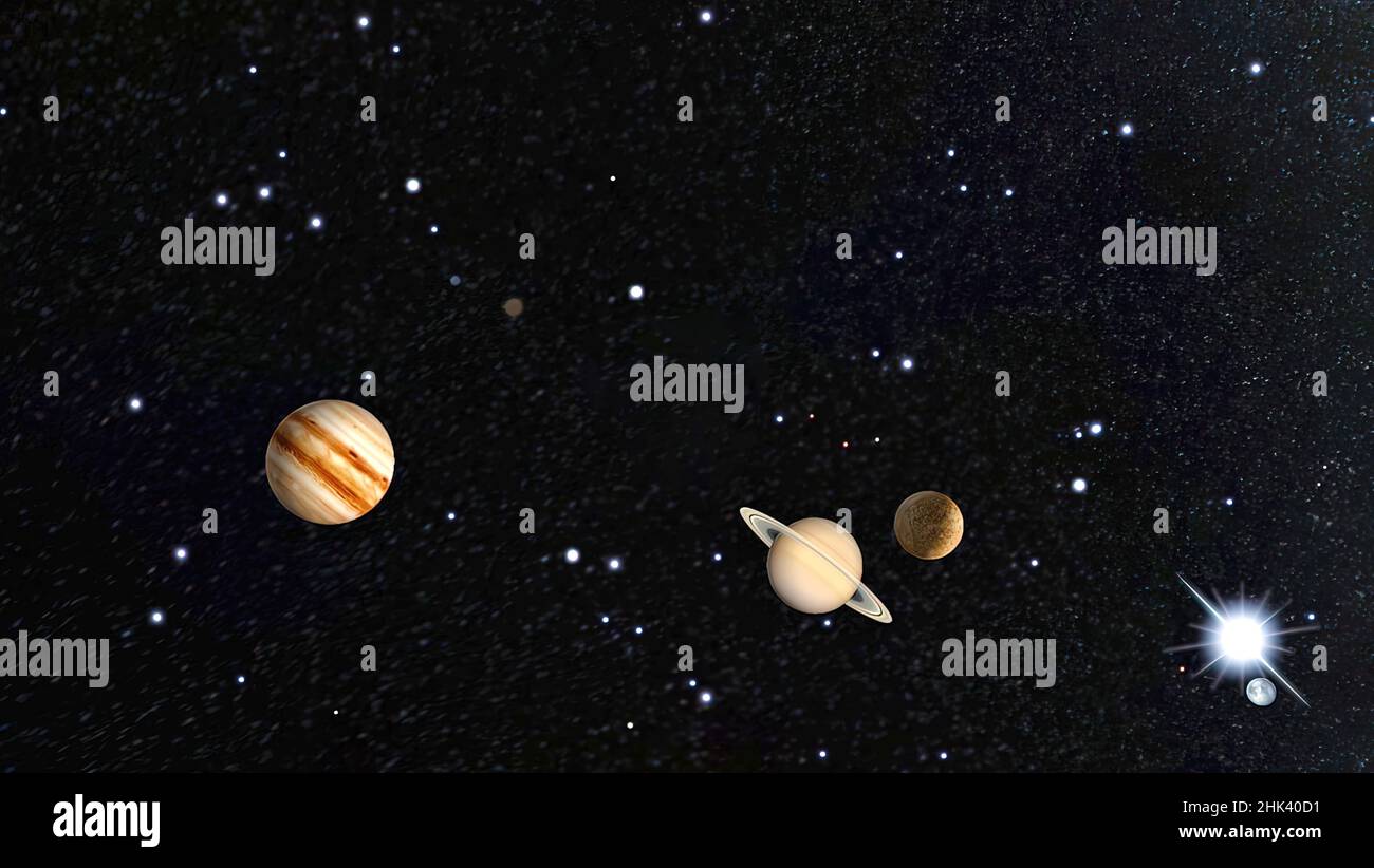 Infinite universe, outer space, stars and planets Stock Photo - Alamy