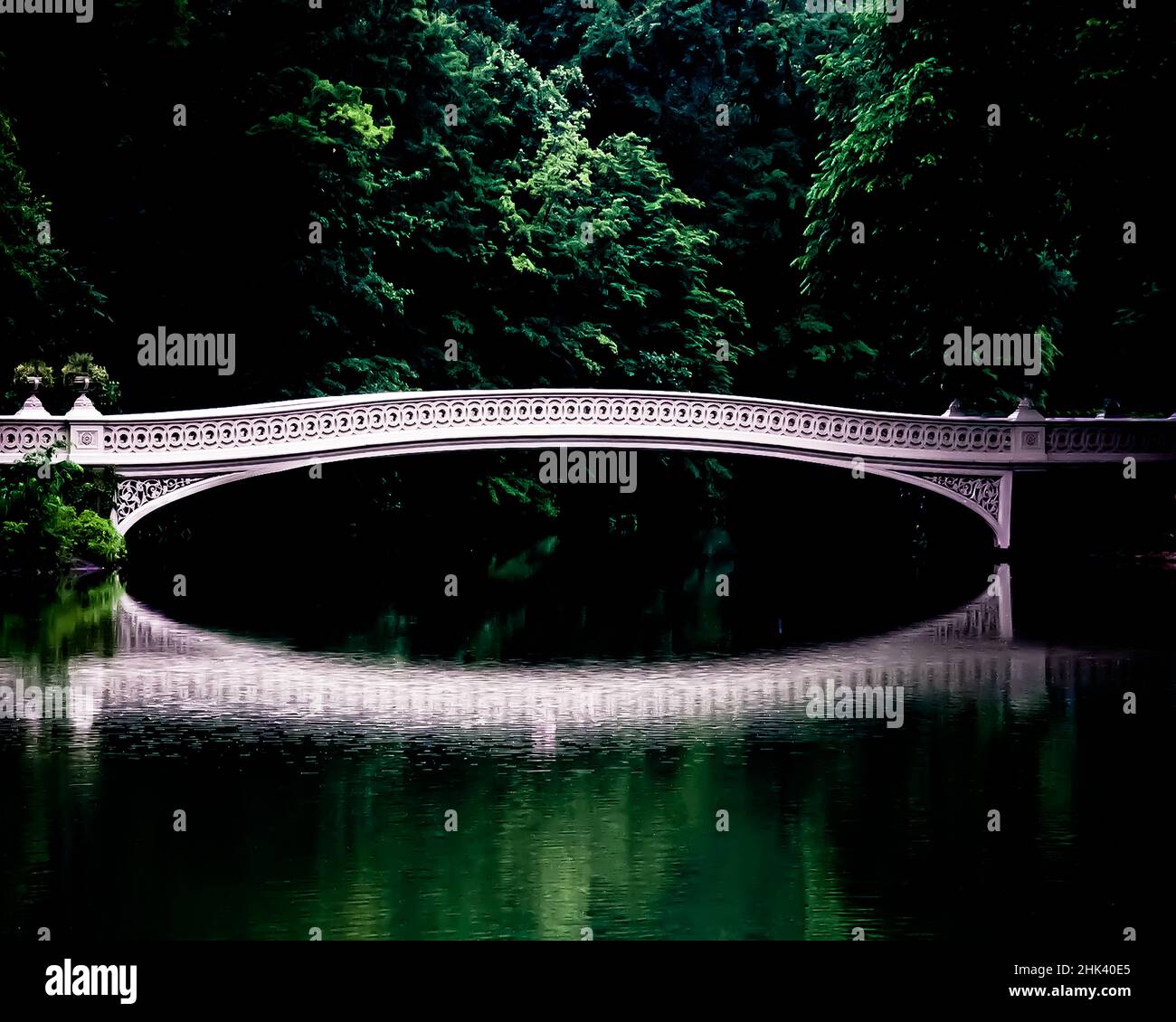 New York City's Bow Bridge Stock Photo - Alamy