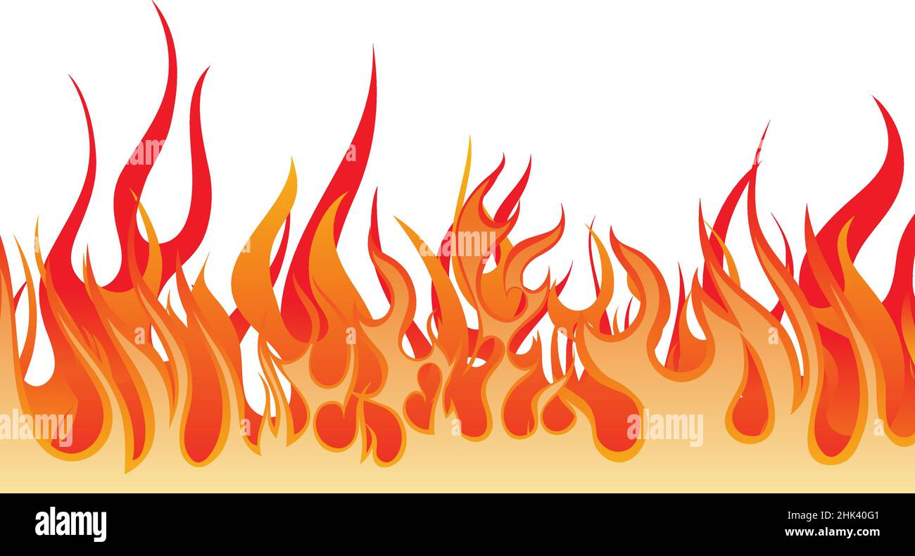 Cartoon fire flame. Modern light effect for web Design in flat style ...
