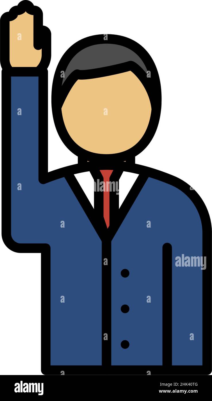 . Editable Bold Outline With Color Fill Design. Vector Illustration ...