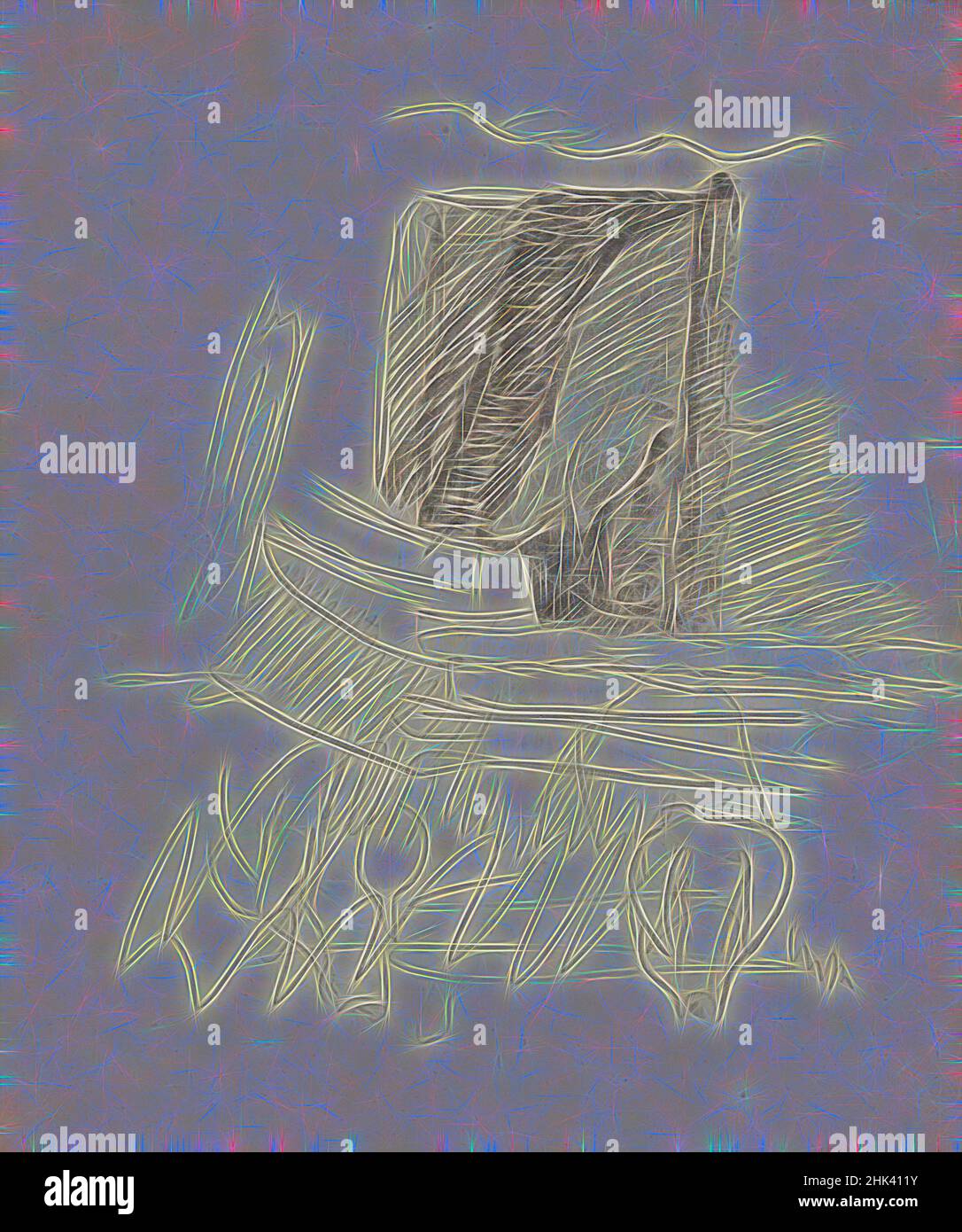 Inspired by Three heads of pigs, James Ensor, circa 1860-1949, drawing ...