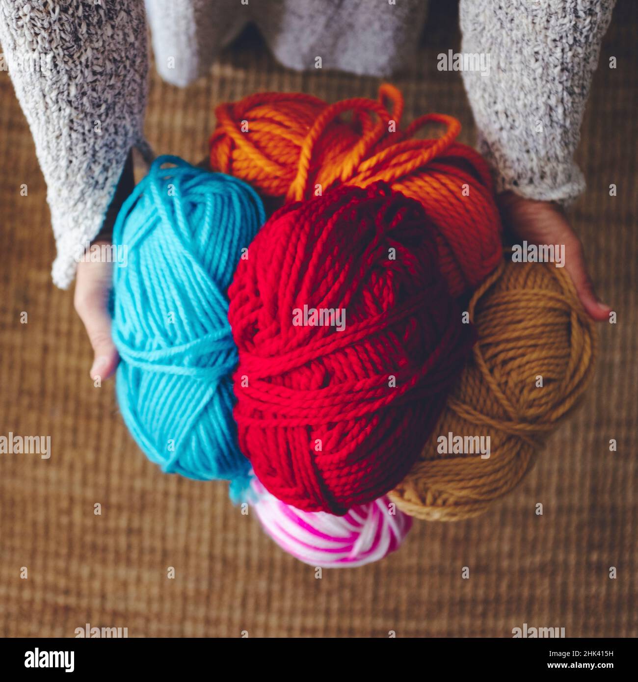 Woman Knitting Wallpaper