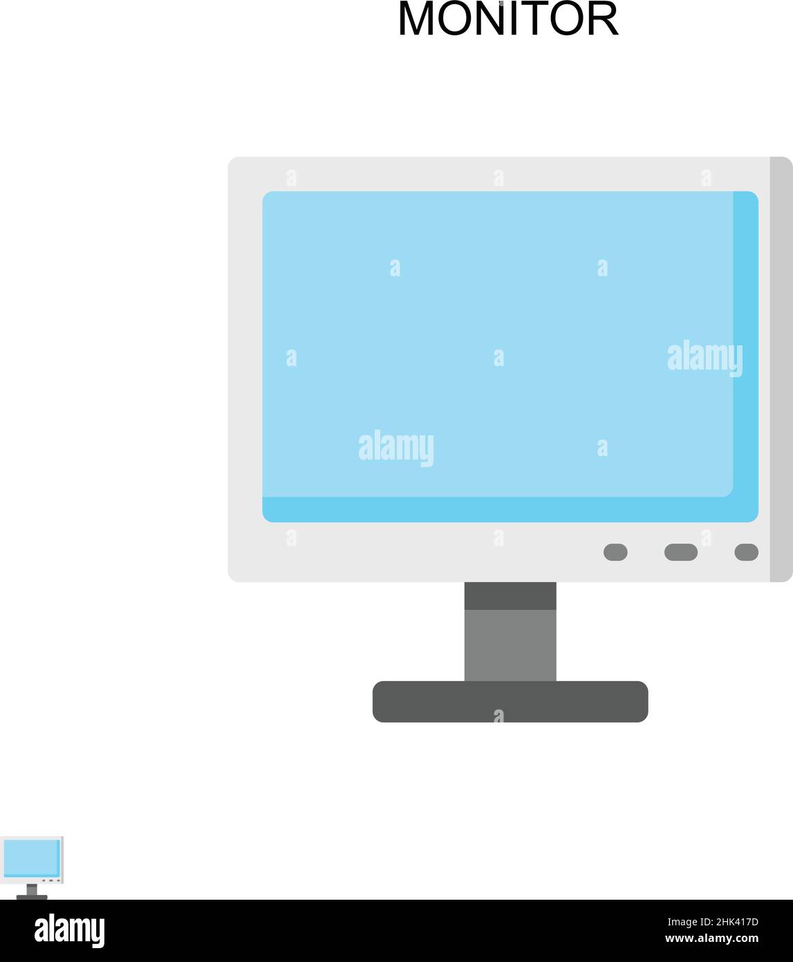 Monitor Simple vector icon. Illustration symbol design template for web ...