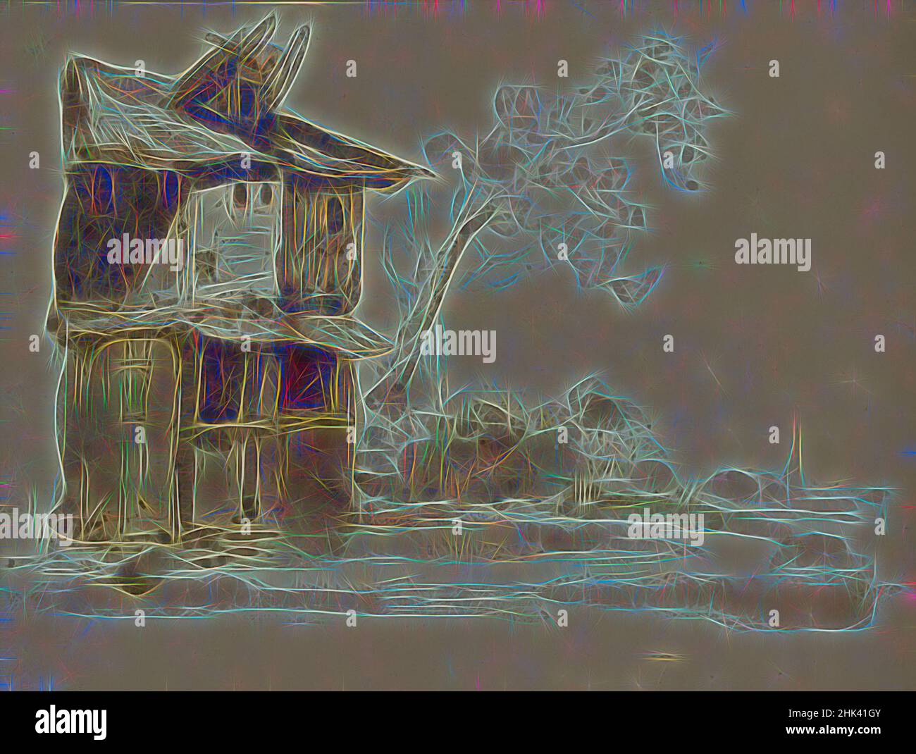 Inspired by House with trees, James Ensor, drawing, Belgian Art ...