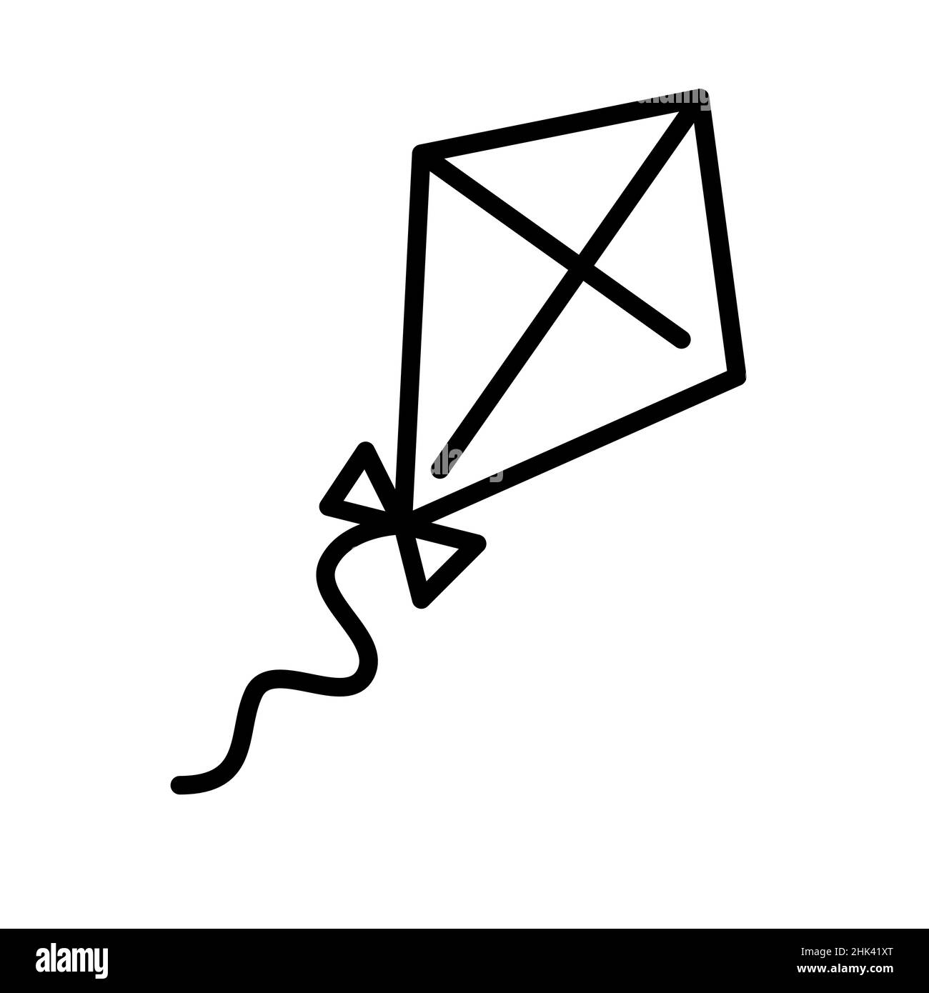 Kite outline icon Black and White Stock Photos & Images - Alamy