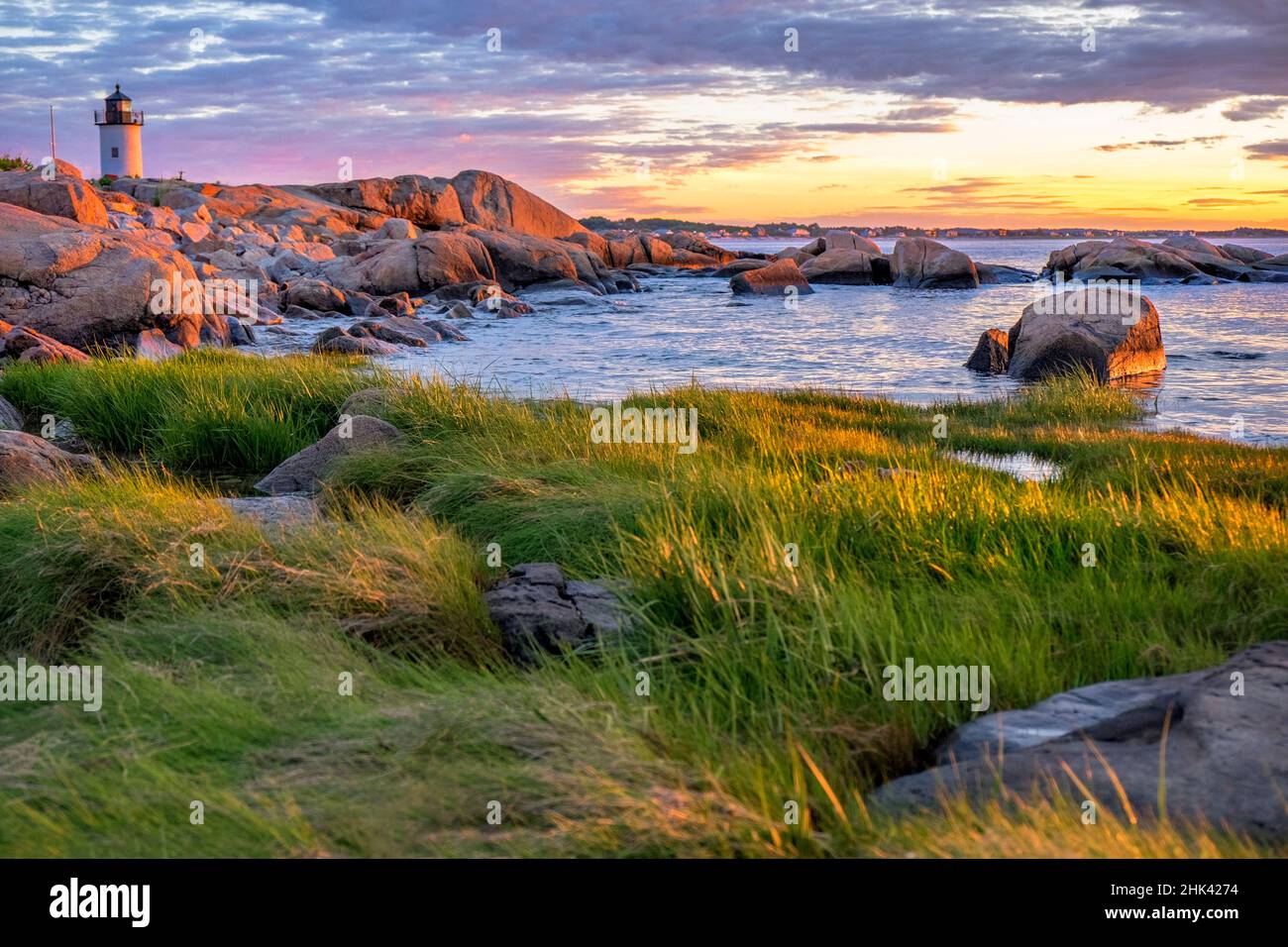 Annisquam Lighthouse, Gloucester, Massachusetts, USA Stock Photo - Alamy
