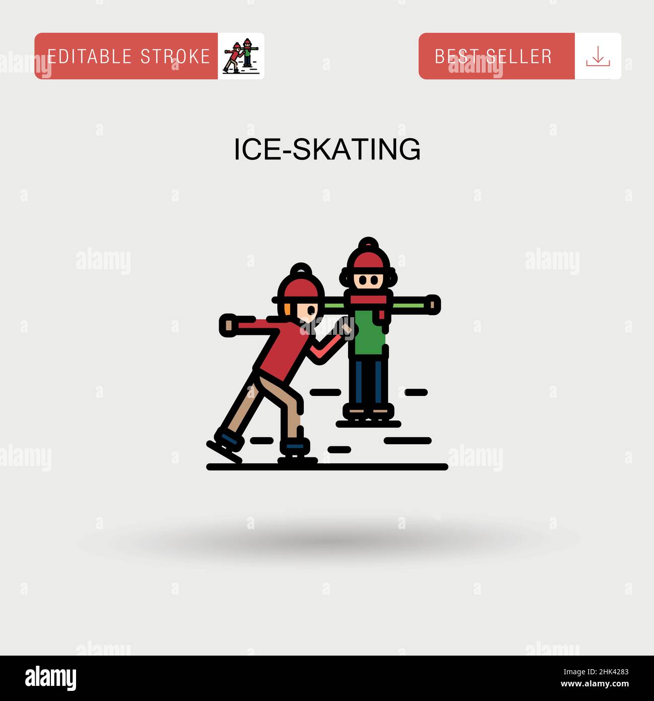 Man woman ice skating Stock Vector Images - Alamy
