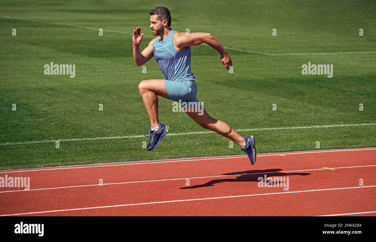 sportsman runner outdoor. health care. energy. muscular guy run to ...