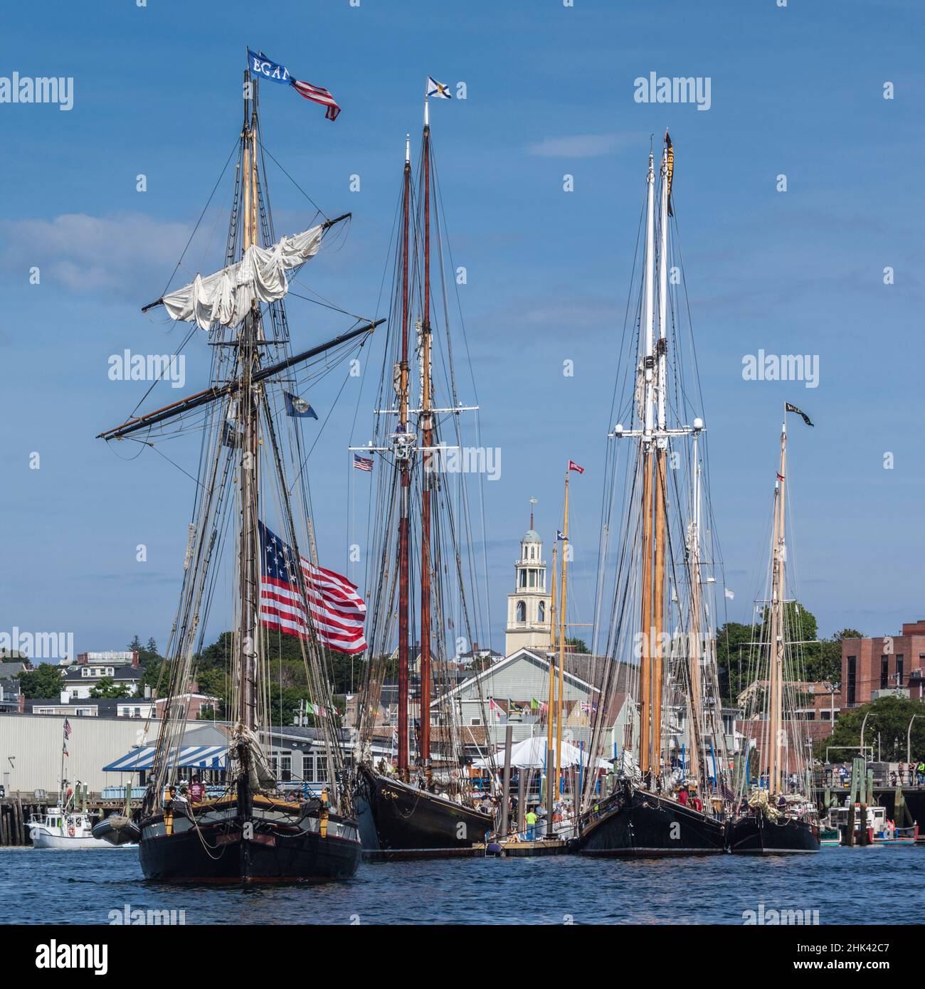 USA, Massachusetts, Cape Ann, Gloucester. Gloucester Schooner Festival ...