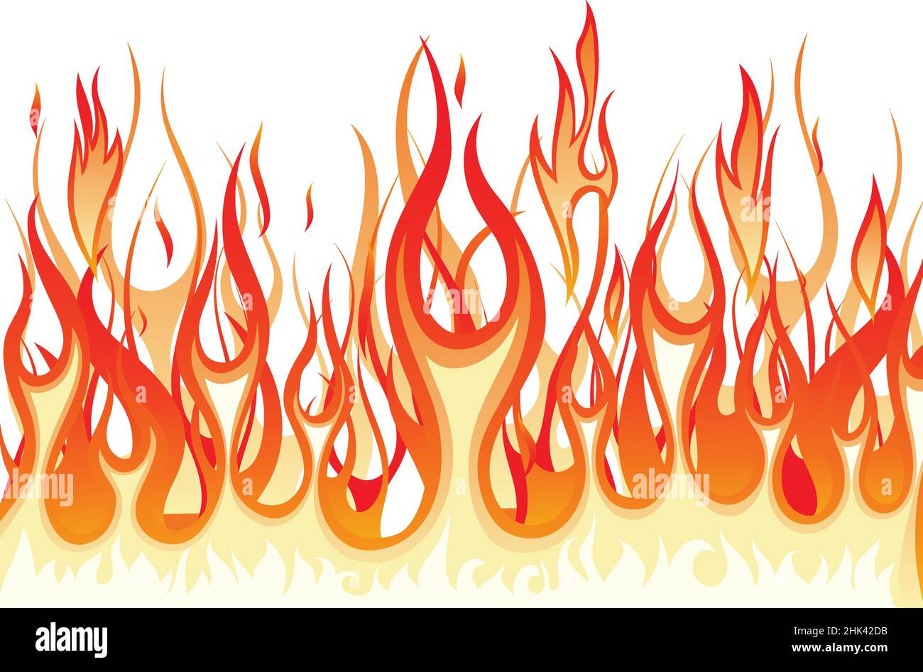 Cartoon fire flame. Modern light effect for web Design in flat style ...