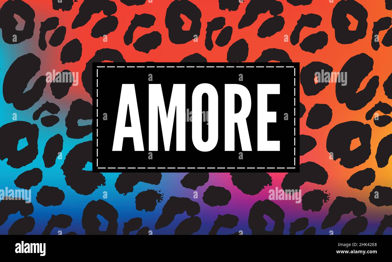 slogan AMORE phrase graphic vector Print Fashion lettering Stock Vector ...