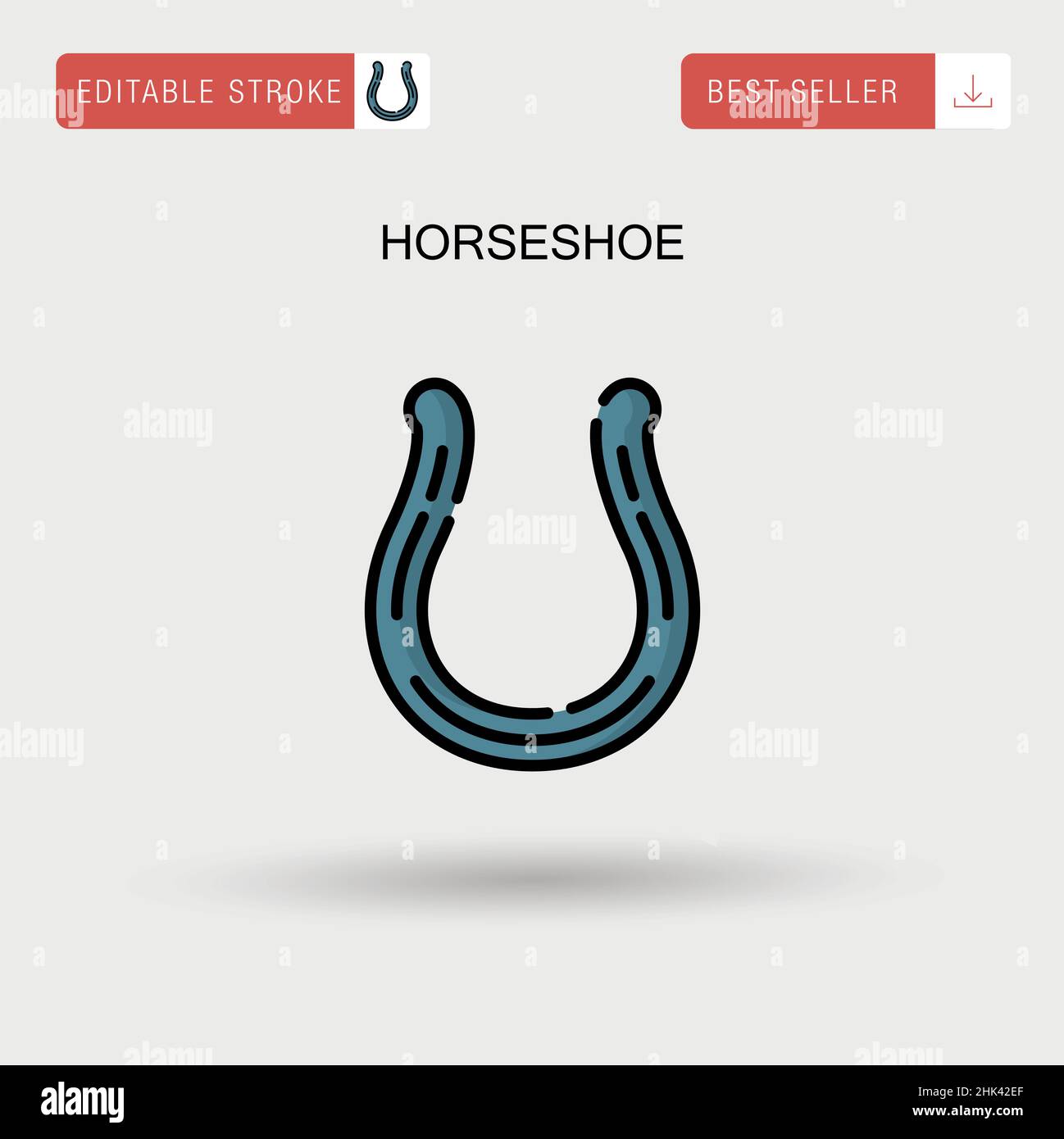 Black horseshoe lucky western blacksmith symbol hi-res stock ...