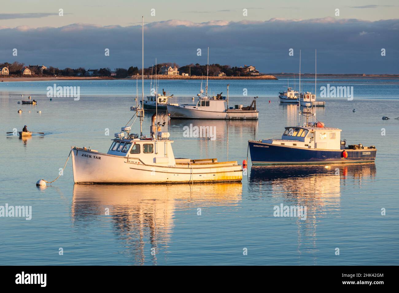 USA, Massachusetts, Cape Cod, Chatham. Chatham Harbor at dawn Stock ...