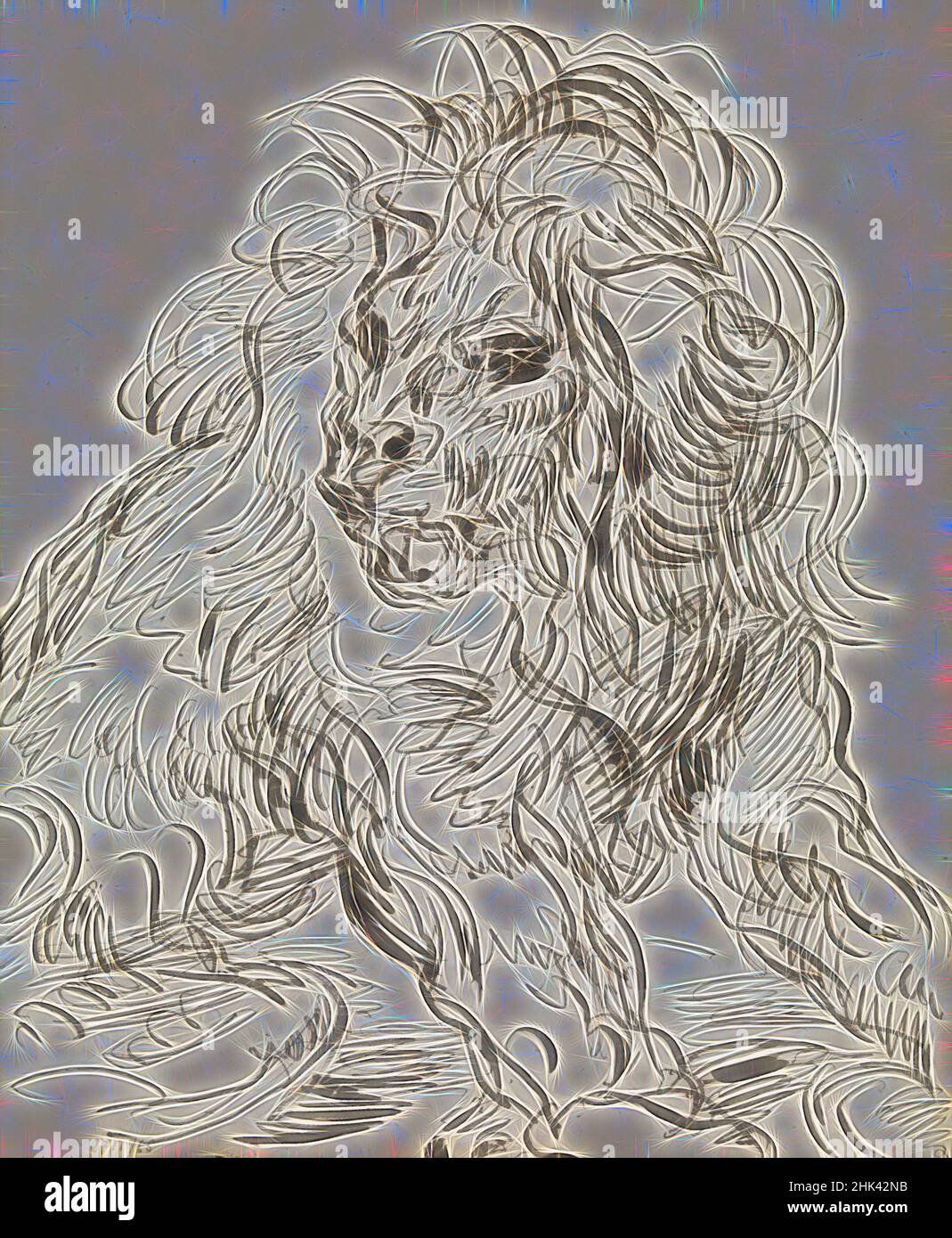 Inspired by Lion with hare, James Ensor, 1880, drawing, between circa ...