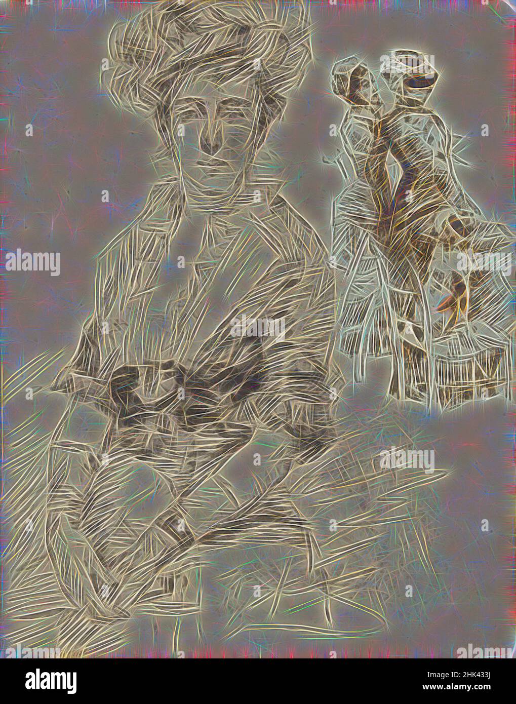 Inspired by Madame Gratiot, James Ensor, 1880, drawing, between circa ...