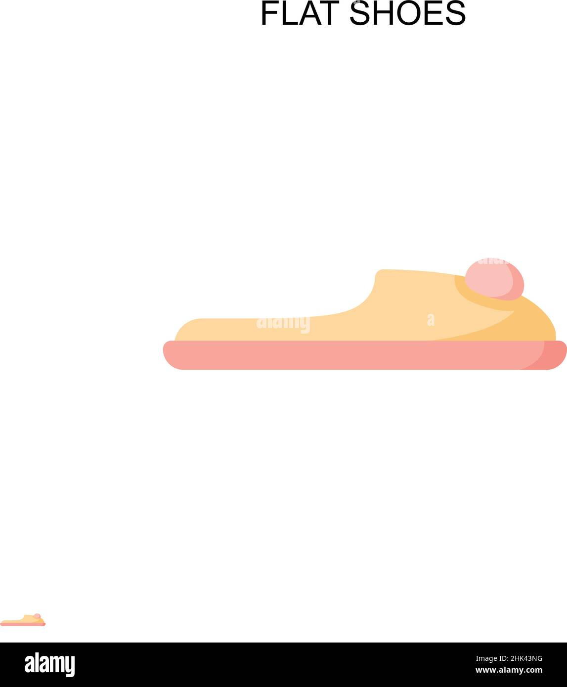 FLAT SHOES Simple vector icon. Illustration symbol design template for ...