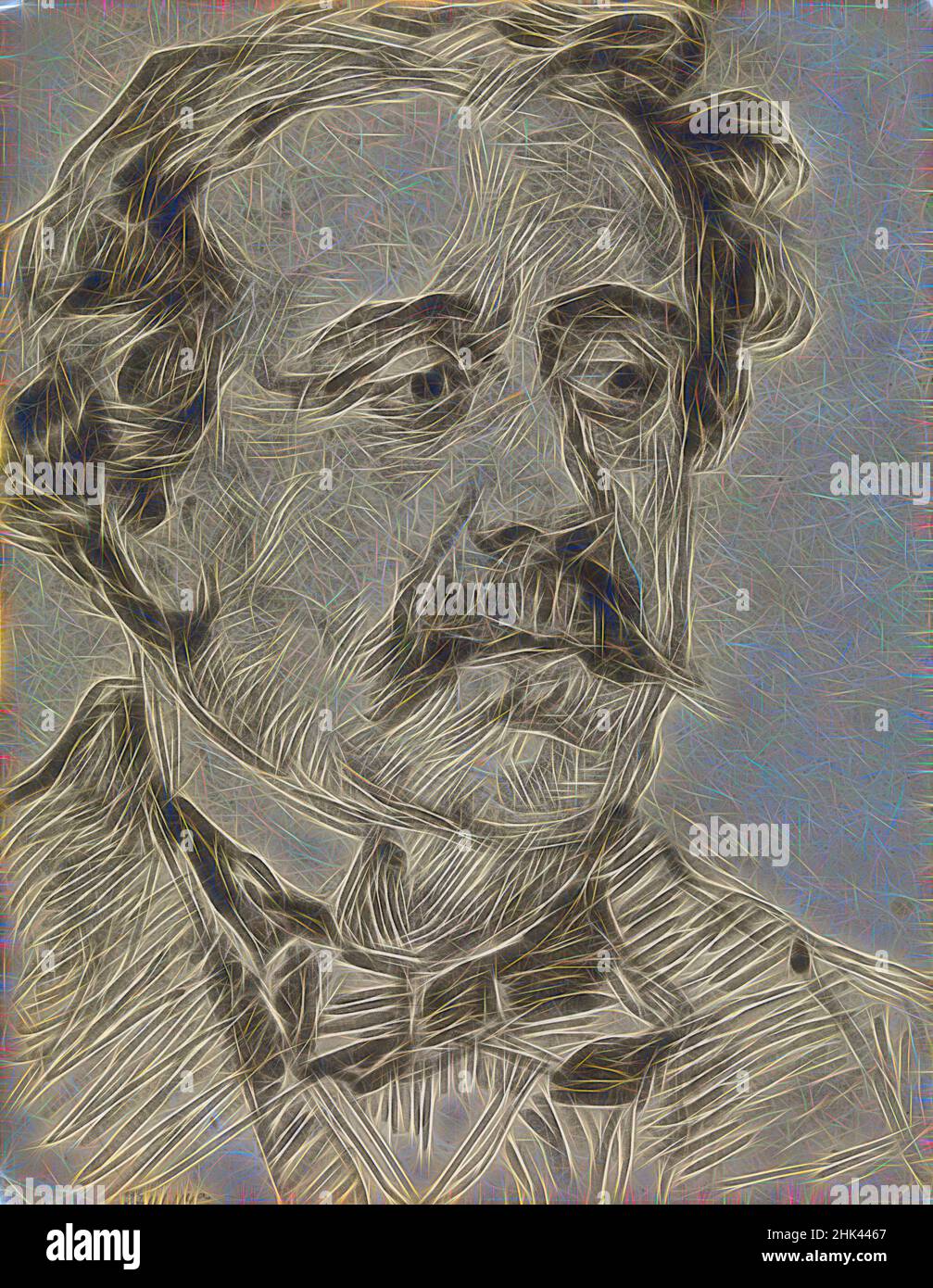 Inspired by Portrait of a man, James Ensor, circa 1880-1890, drawing ...