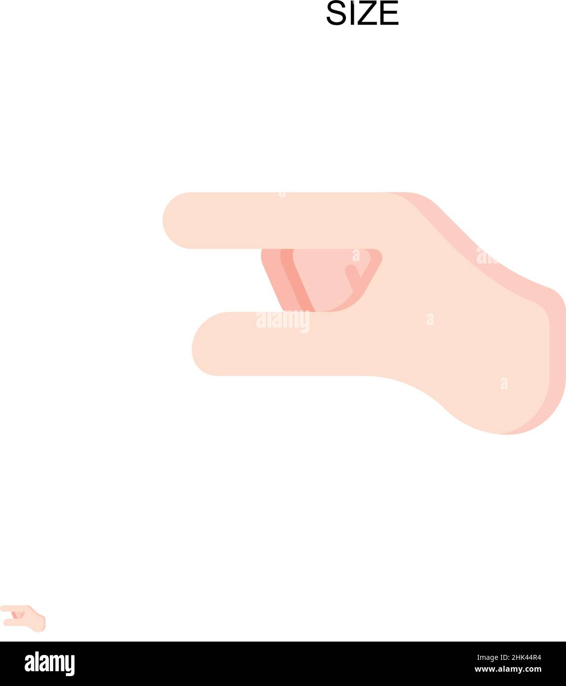 Size Simple vector icon. Illustration symbol design template for web ...